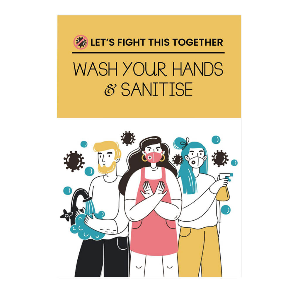 Avery Wash Your Hands and Sanitise Label A4 (5pk) - LatestBuy