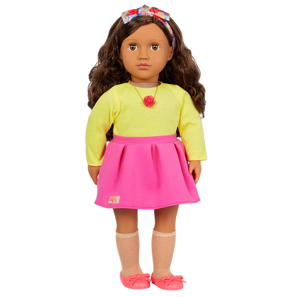 Patricia Doll with Pink Skirt and Flower Necklace 46cm - LatestBuy