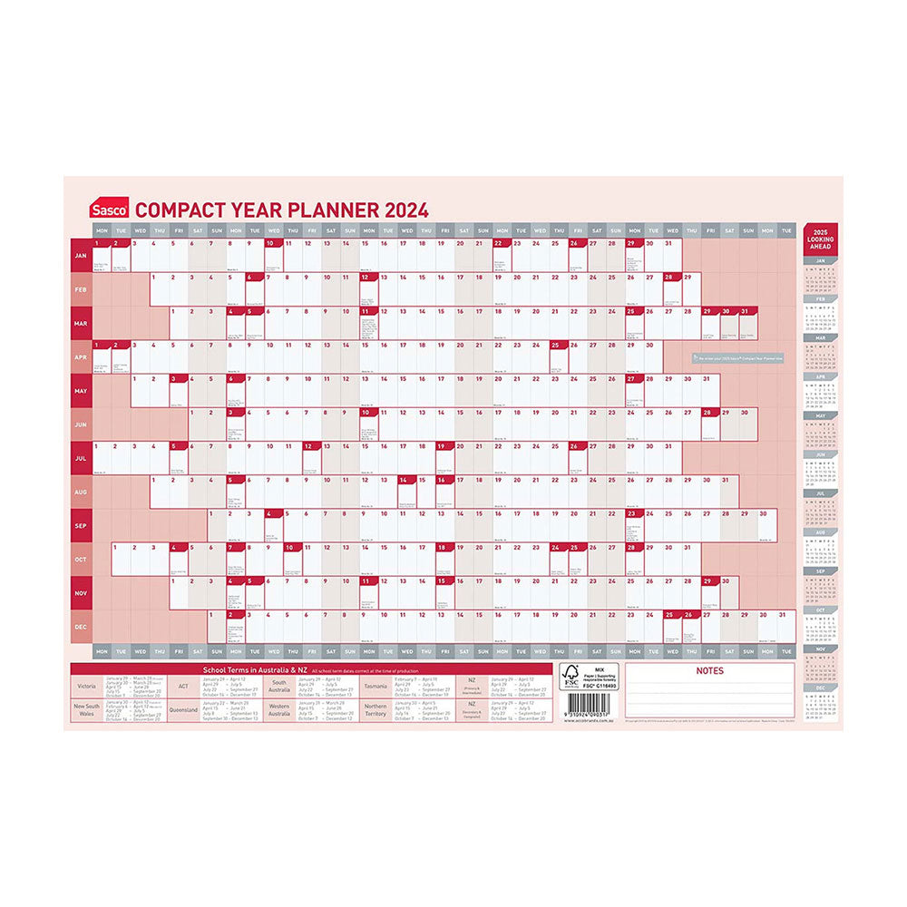 Sasco Compact Year to View 2024 Planner - LatestBuy