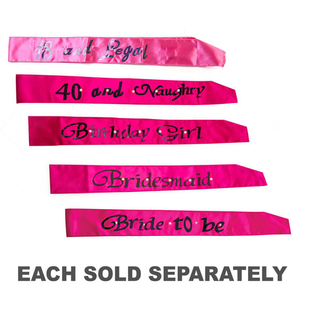 Hot Pink Flashing Sashes - LatestBuy